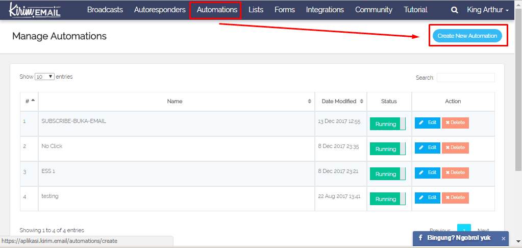 Membuat Welcome Email Otomatis Dengan KIRIM.EMAIL Automation
