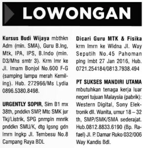 Kumpulan Jenis dan Contoh – Contoh Iklan