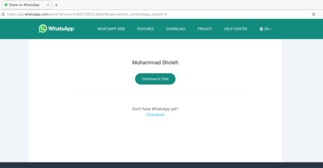 Cara Membuat Link Whatsapp Langsung ke Chat dengan WA.me